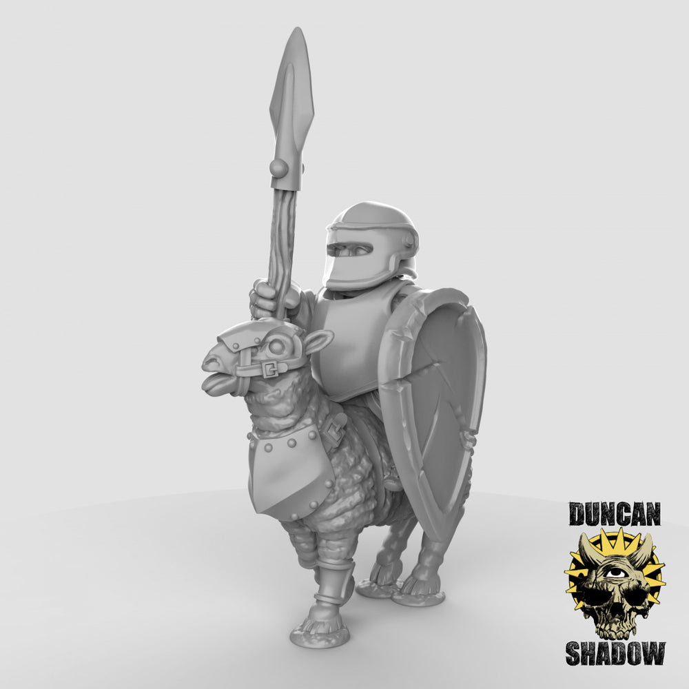 Halfling Sheep Cavalry Knights | Duncan Shadow | Compatible with Dunge