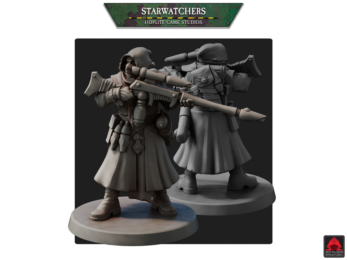 Starwatcher Space Elves Snipers | Red Pilgrim Miniatures | 28mm